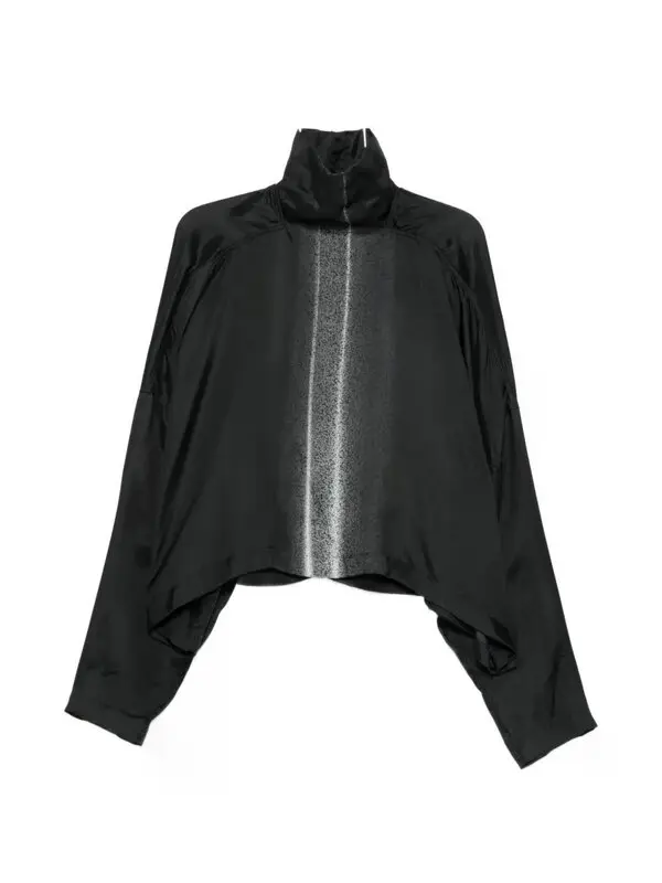 Rick Owens Contrast-print Oversized Blouse - Black