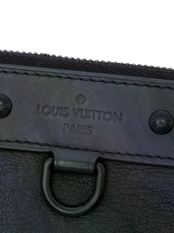 LOUIS VUITTON 2018 Monogram Shadow Discovery Pochette Clutch Bag