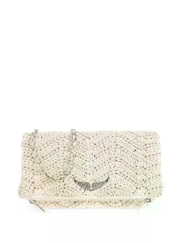 Zadig&Voltaire Rock Macramé Clutch Bag - Neutrals