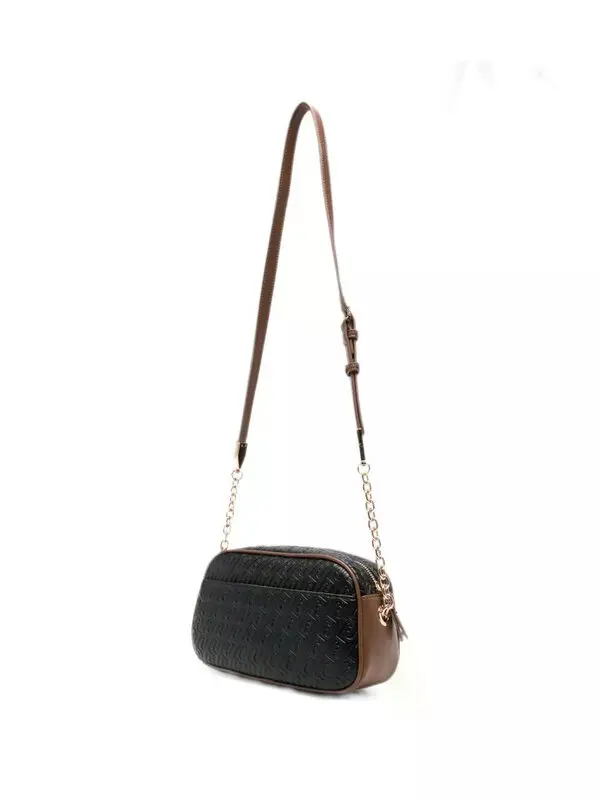 Liu Jo Medium Monogram-embossed Stripe-detail Cross Body Bag