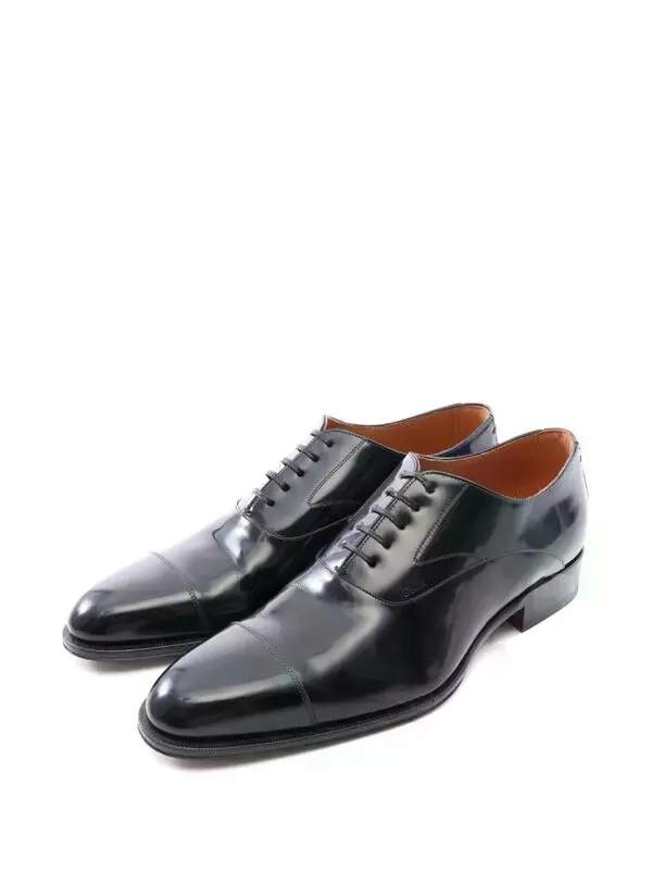 Dior Cap-toe Lace-up Leather Shoes - Black