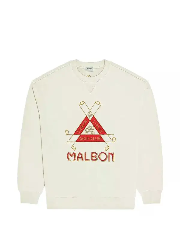 MALBON Trinity Logo-embroidered Crew Neck Sweater