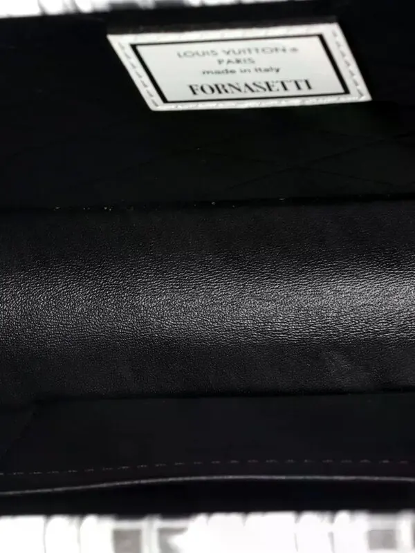 LOUIS VUITTON Petite Malle Handbag Limited Edition Fornasetti Architettura Print Leather And Monogram Canvas Shoulder Bag - Black