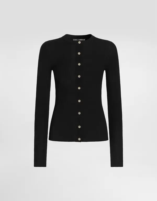Dolce & Gabbana Ribbed Cashmere Cardigan Collection