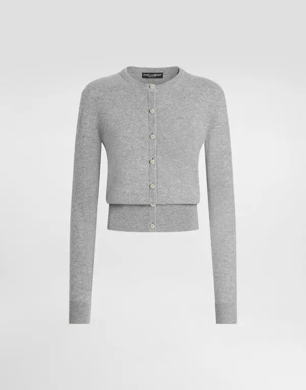 Dolce & Gabbana Cashmere Cardigan Collection Gray