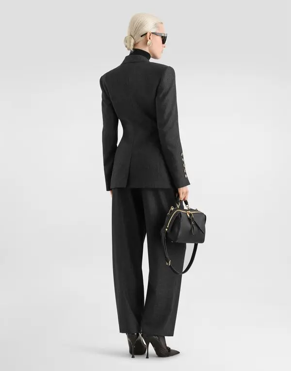 Dolce & Gabbana Turlington Single-breasted Jacket In Wool Flannel Collection