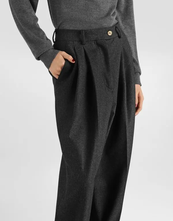 Dolce & Gabbana Wool Flannel Trousers Collection