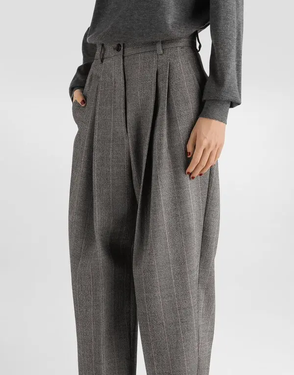Dolce & Gabbana Pinstripe Wool Trousers Collection