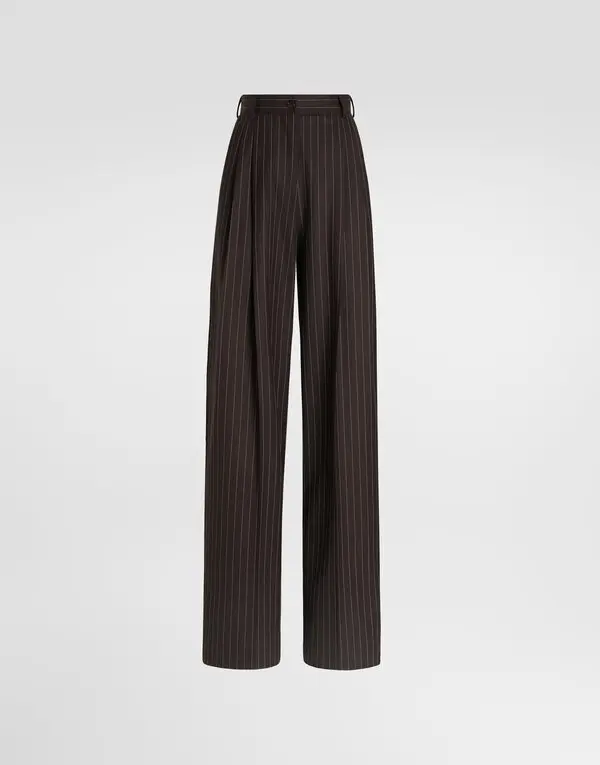 Dolce & Gabbana Pinstripe Wool Trousers Collection Multi-colored Wool