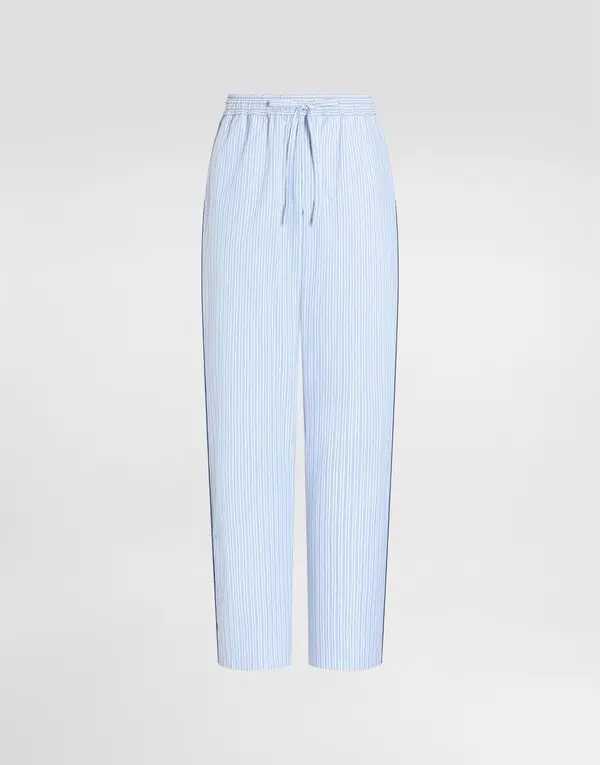 Dolce & Gabbana Striped Poplin Trousers Pants And Shorts - Multicolor