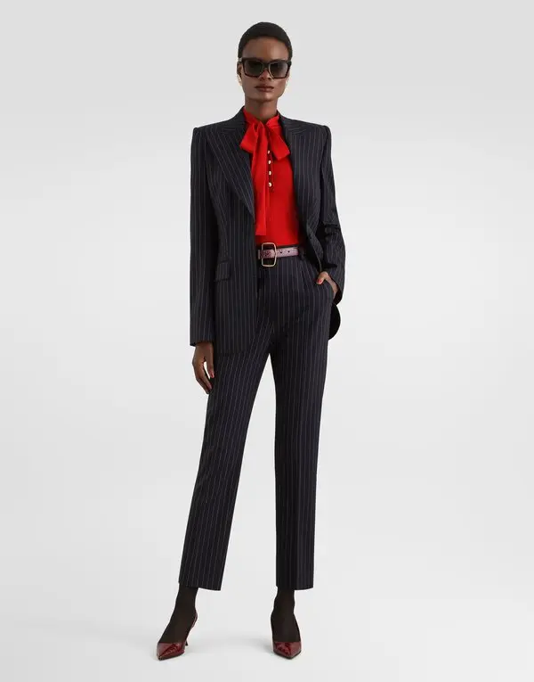 Dolce & Gabbana Pinstripe Wool Trousers Collection