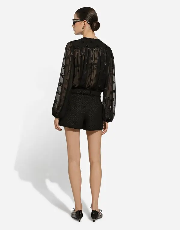 Dolce & Gabbana Raschel Tweed Shorts Pants And Shorts