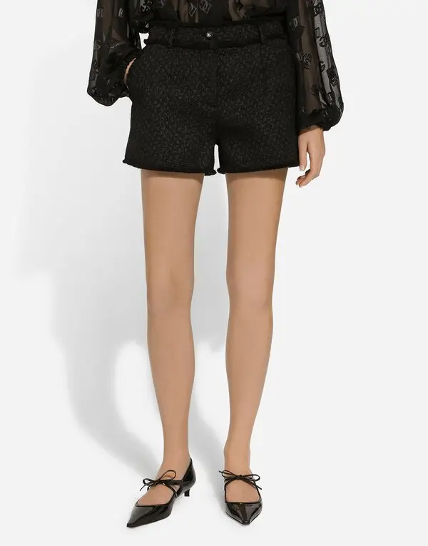 Dolce & Gabbana Raschel Tweed Shorts Pants And Shorts
