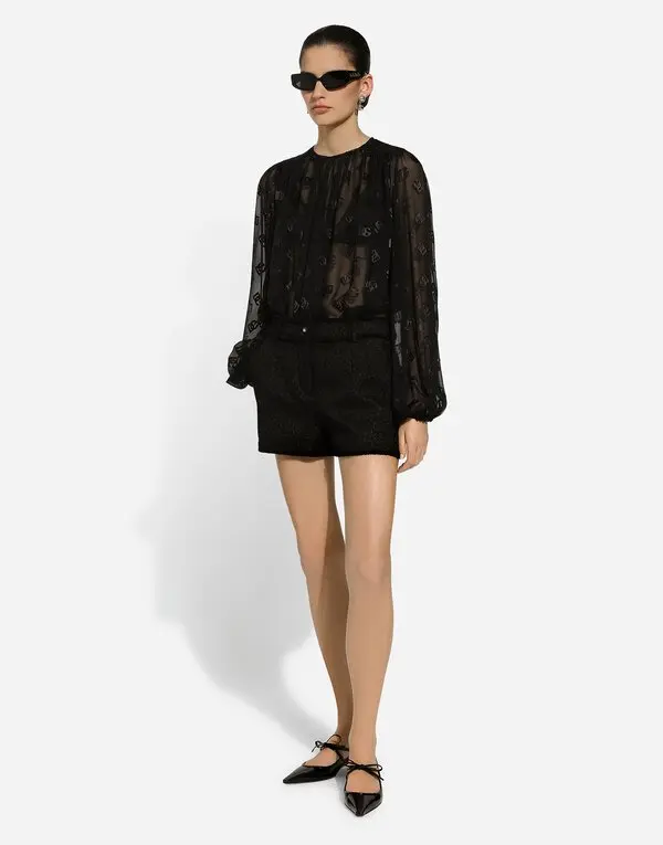 Dolce & Gabbana Raschel Tweed Shorts Pants And Shorts