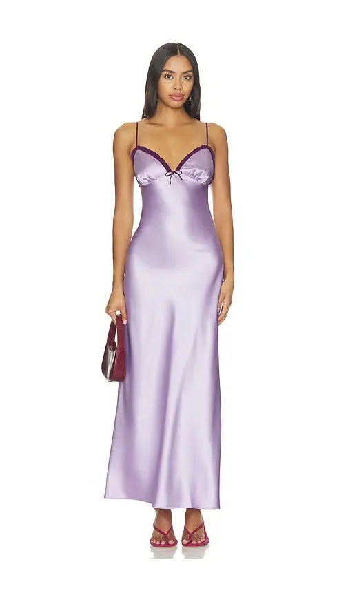 NIA Camille Satin Slip Dress