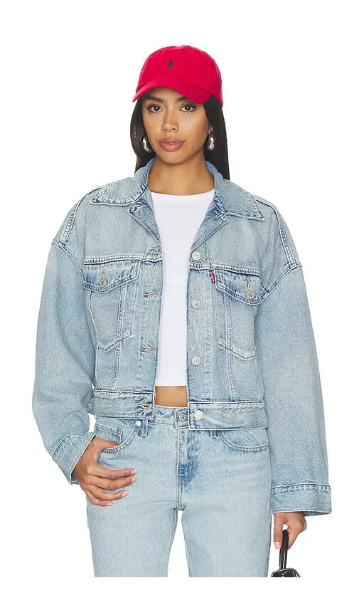 LEVI'S Loose Crop Trucker Jacket In . Also - Blue
