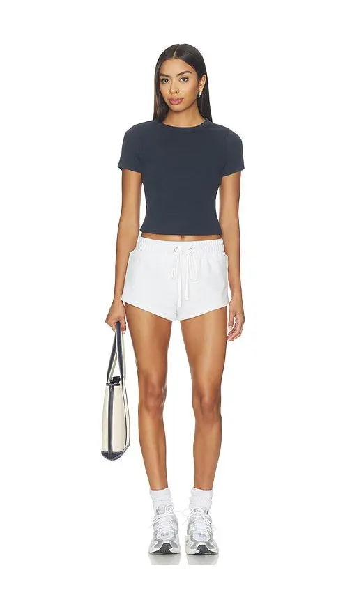 Beyond Yoga Rib Baby Tee In . Also
