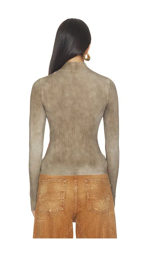 DIESEL® Msarma Knitwear With Exposed Front Zipper