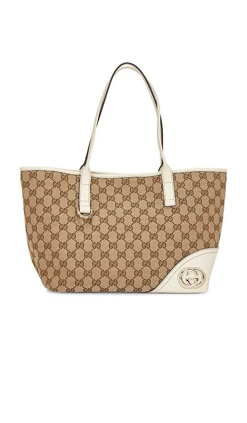 FWRD RENEW Gucci New Britt Tote Bag - Brown