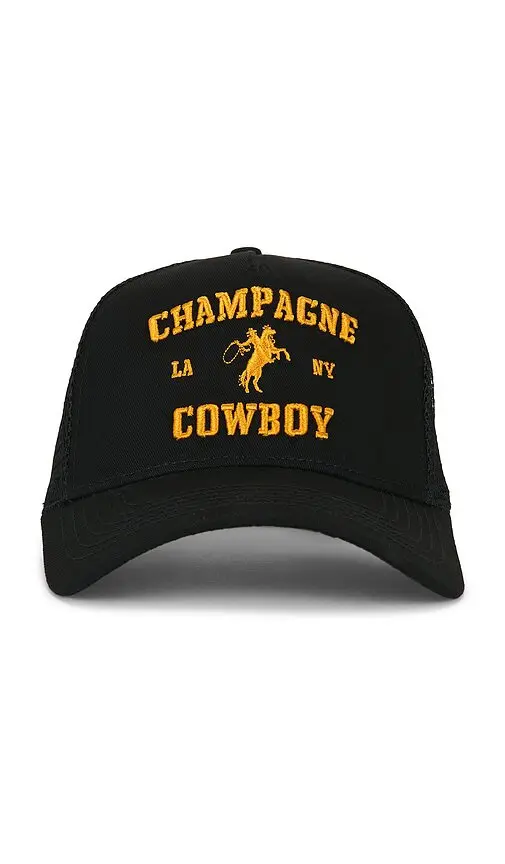 THE LAUNDRY ROOM Champagne Cowboy Trucker Hat - Black