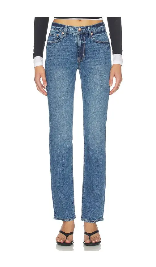 PISTOLA Aleks Mid Rise Straight Leg Jeans - Blue
