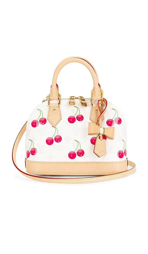 FWRD RENEW Louis Vuitton X Takashi Murakami Monogram Cerises Alma Bb Handbag - White