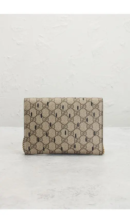 FWRD RENEW Gucci Mini Strawberry Wallet On Chain