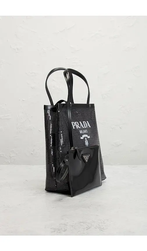 FWRD RENEW Prada Rete Paillettes Tote Bag