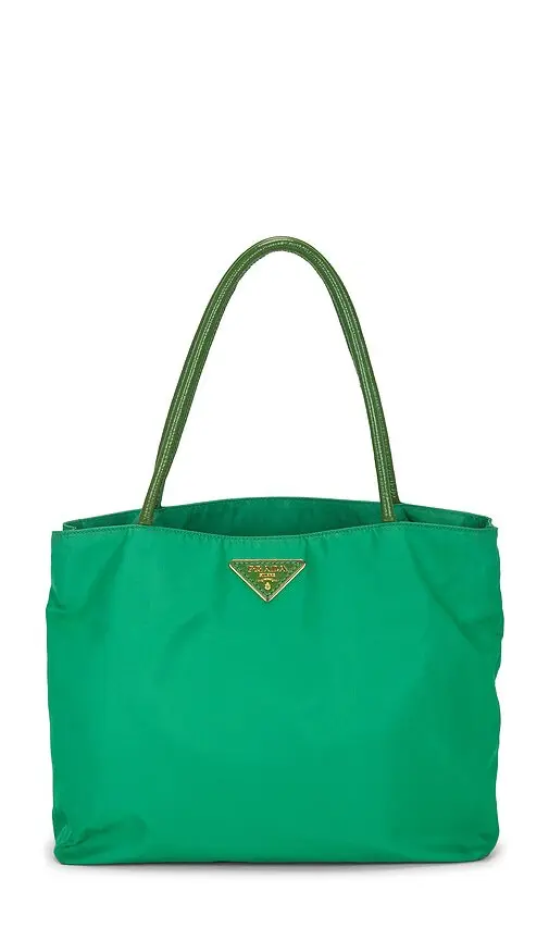 FWRD RENEW Prada Tessuto Tote Bag - Green