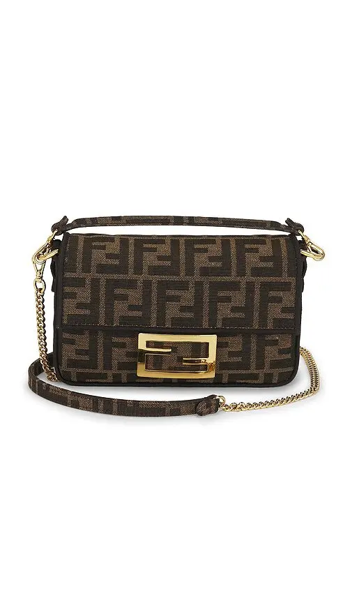 FWRD RENEW Fendi Mini Ff 1974 Baguette Shoulder Bag - Brown