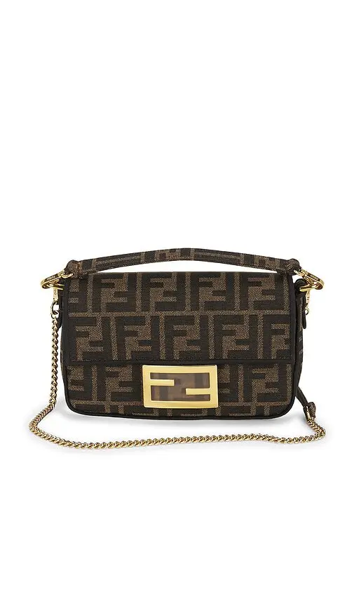 FWRD RENEW Fendi Mini Ff 1974 Baguette Shoulder Bag - Brown
