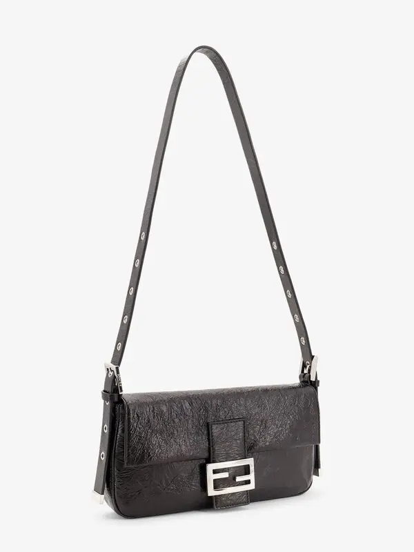 Fendi Baguette Vintage-effect Leather Shoulder Bag