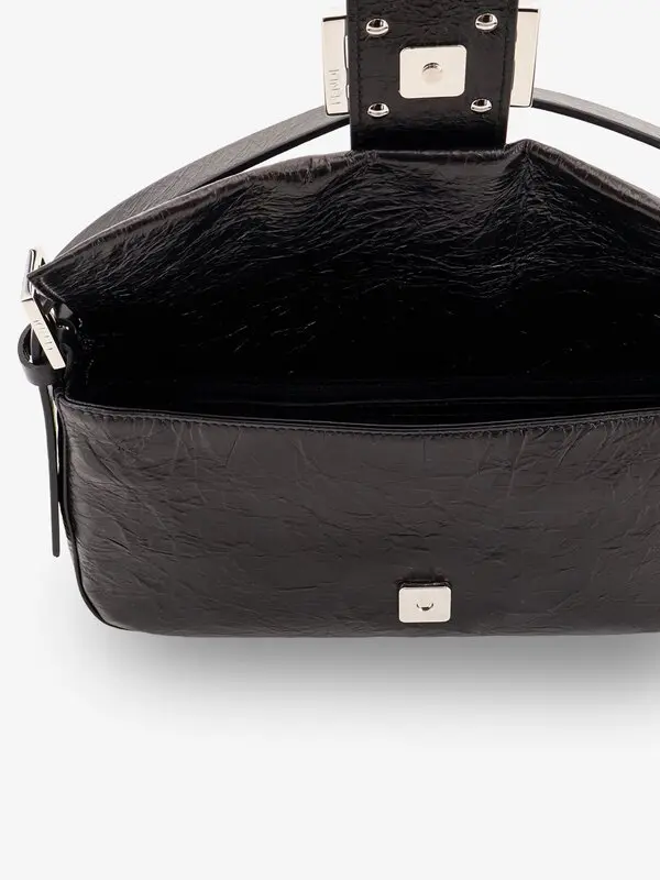 Fendi Baguette Vintage-effect Leather Shoulder Bag