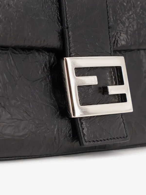 Fendi Baguette Vintage-effect Leather Shoulder Bag