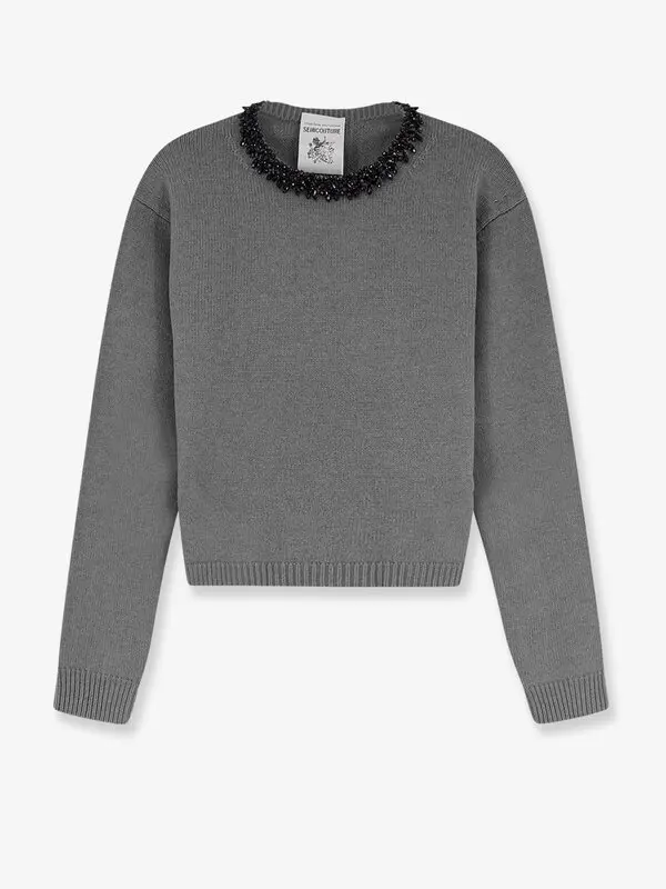 SEMICOUTURE Wool And Cashmere Blend Sweater - Grey