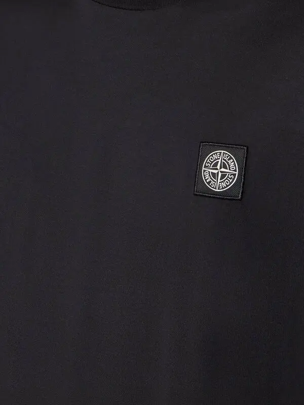 Stone Island Cotton T-shirt With Front Logo Patch