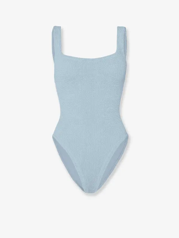 Hunza G Crinkle Fabric One-piece Swimsuit - Brown