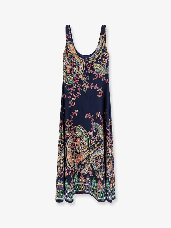 Etro Dress With Iconic Multicolor Print