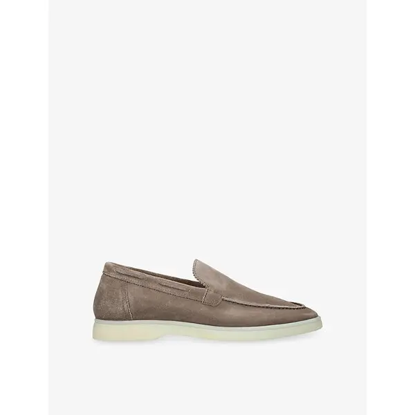 AURELIEN Yacht Suede Loafers - Grey Mid