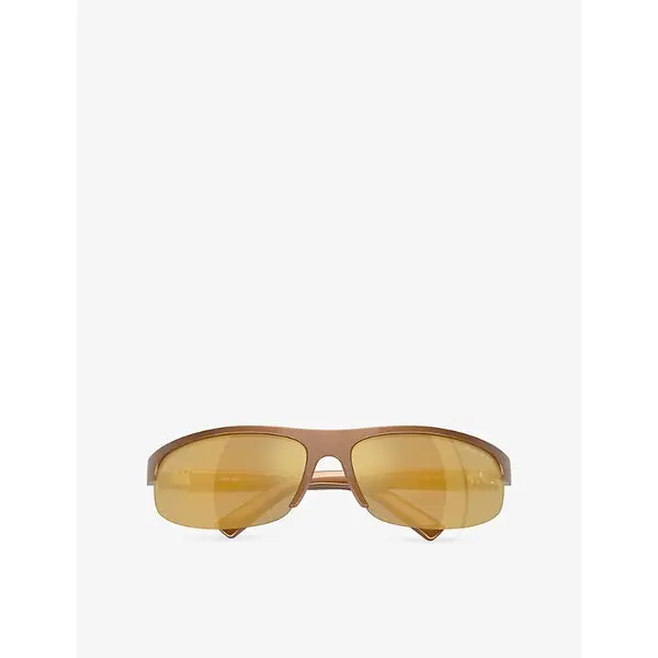 Miu Miu Mu A02sf Oval-frame Injected Sunglasses