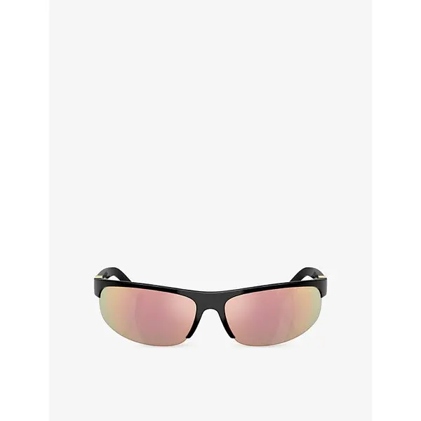 Miu Miu Mu A02sf Oval-frame Injected Sunglasses