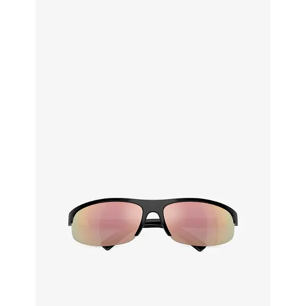 Miu Miu Mu A02sf Oval-frame Injected Sunglasses