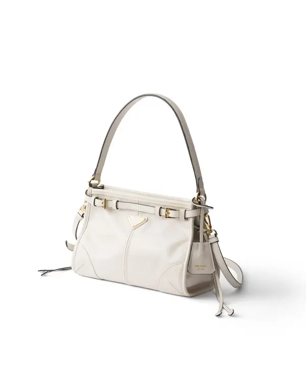 Prada Bonnie Small Leather Handbag - White