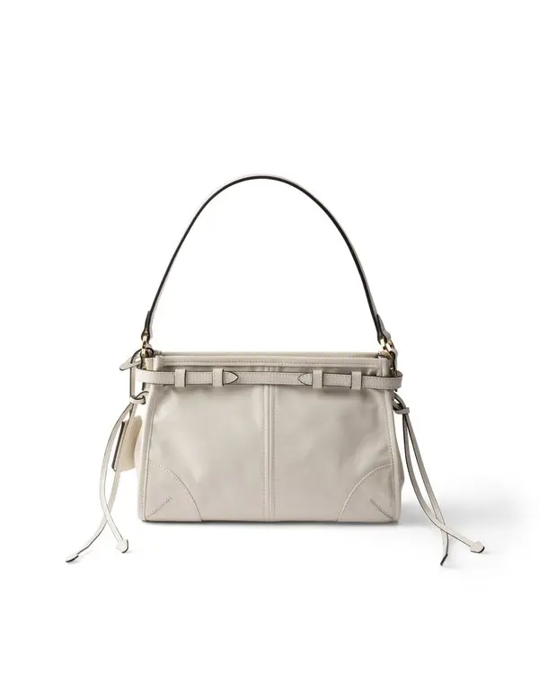 Prada Bonnie Small Leather Handbag - White