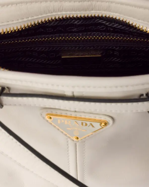 Prada Bonnie Small Leather Handbag - White