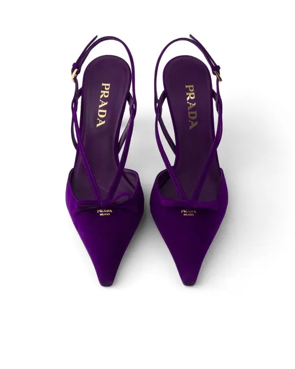 Prada Suede Slingback Pumps