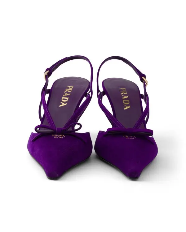Prada Suede Slingback Pumps