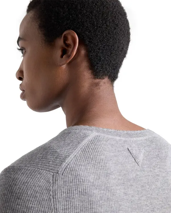 Prada Ribbed Cashmere Cardigan