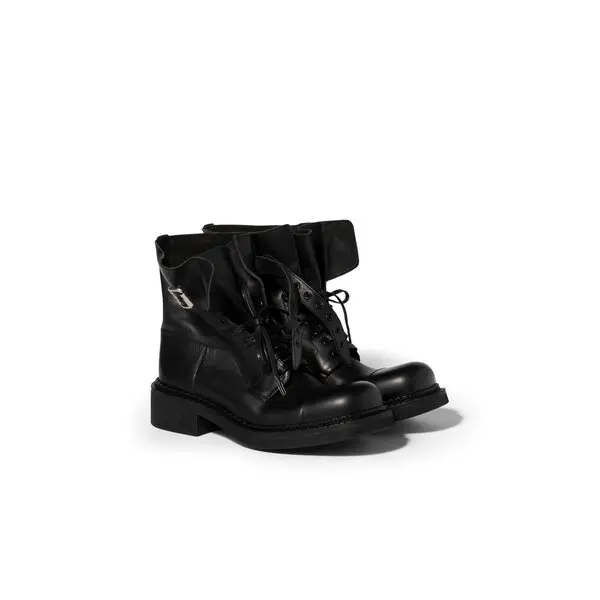Miu Miu Leather Booties - Black