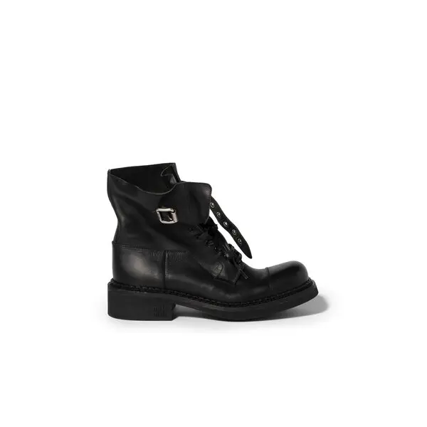 Miu Miu Leather Lace-up Booties